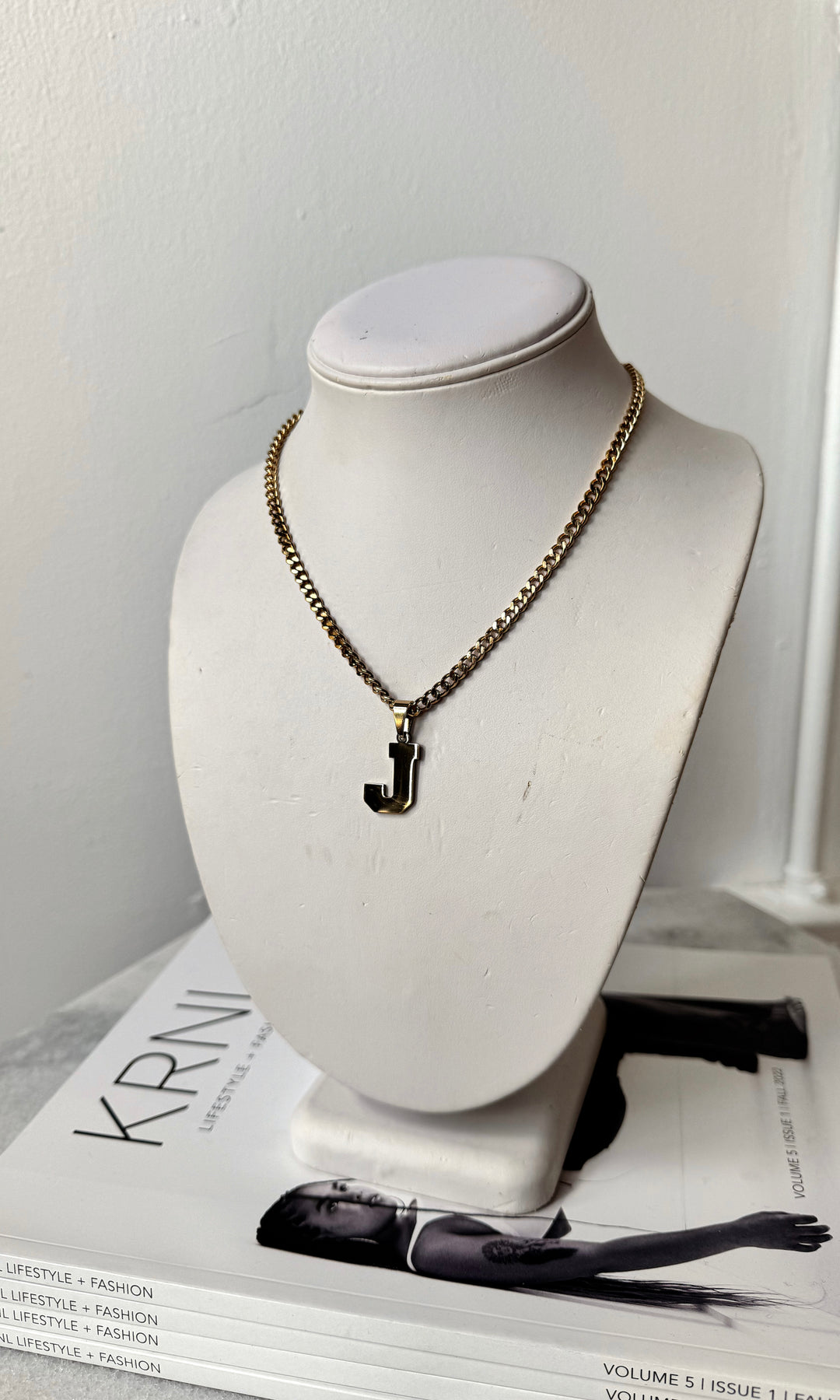 Varsity initial necklace store